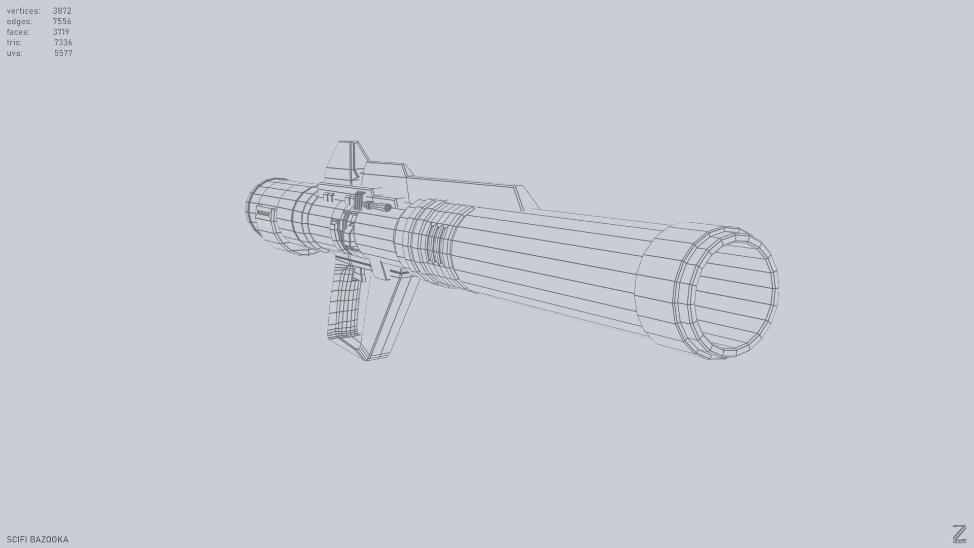 3D model Scifi bazooka VR / AR / low-poly | CGTrader