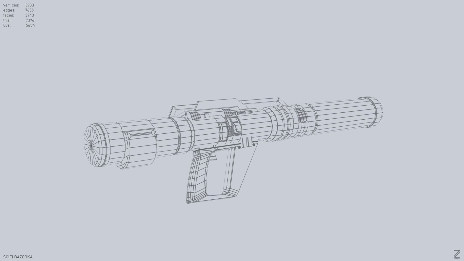 3D model Scifi bazooka VR / AR / low-poly | CGTrader