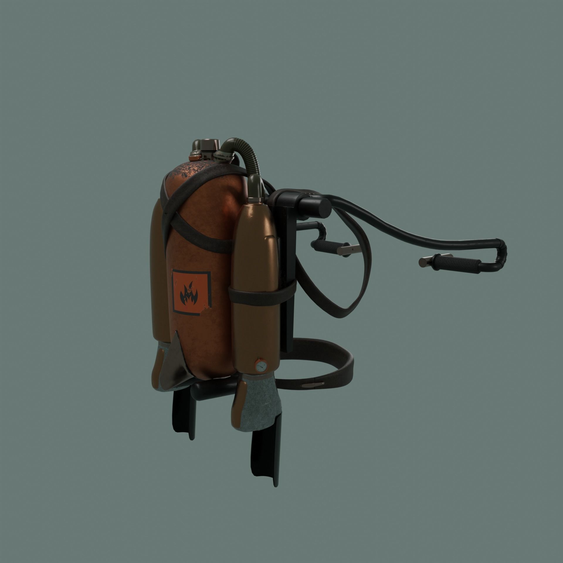 Rigged-jetpack 3D model rigged | CGTrader