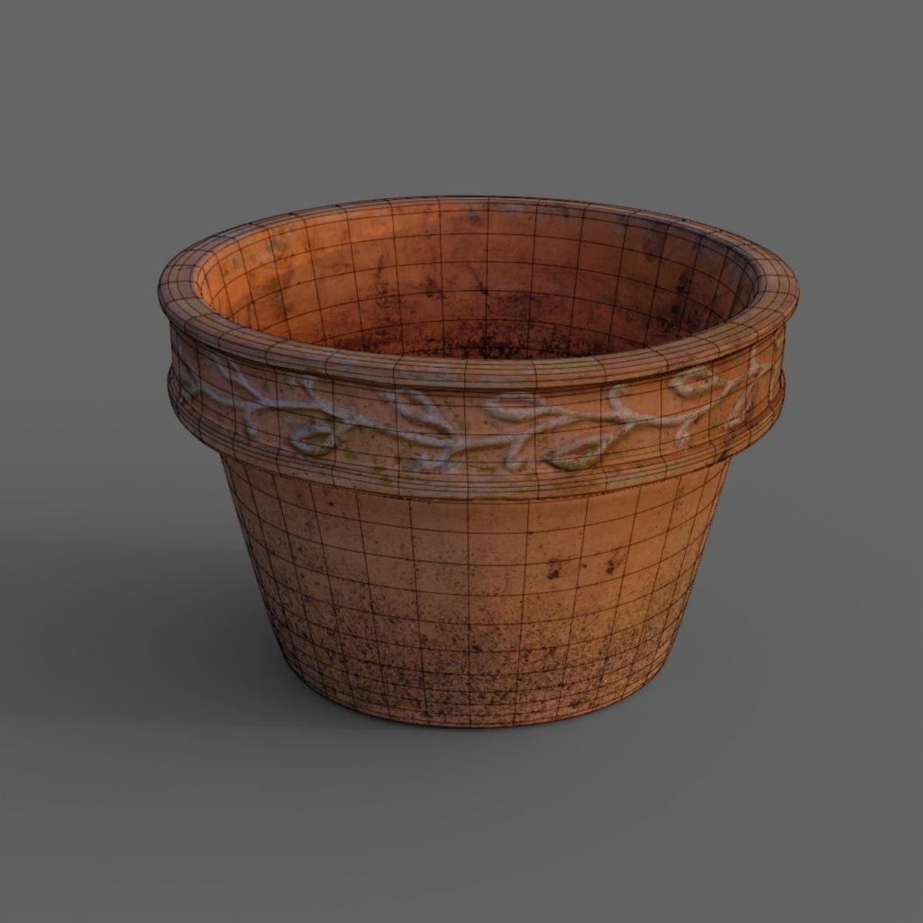 flower pot free VR / AR / low-poly 3D model | CGTrader
