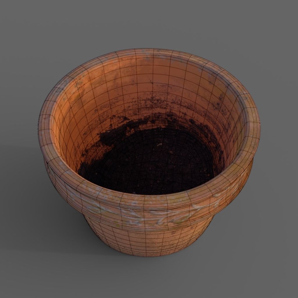 flower pot free VR / AR / low-poly 3D model | CGTrader
