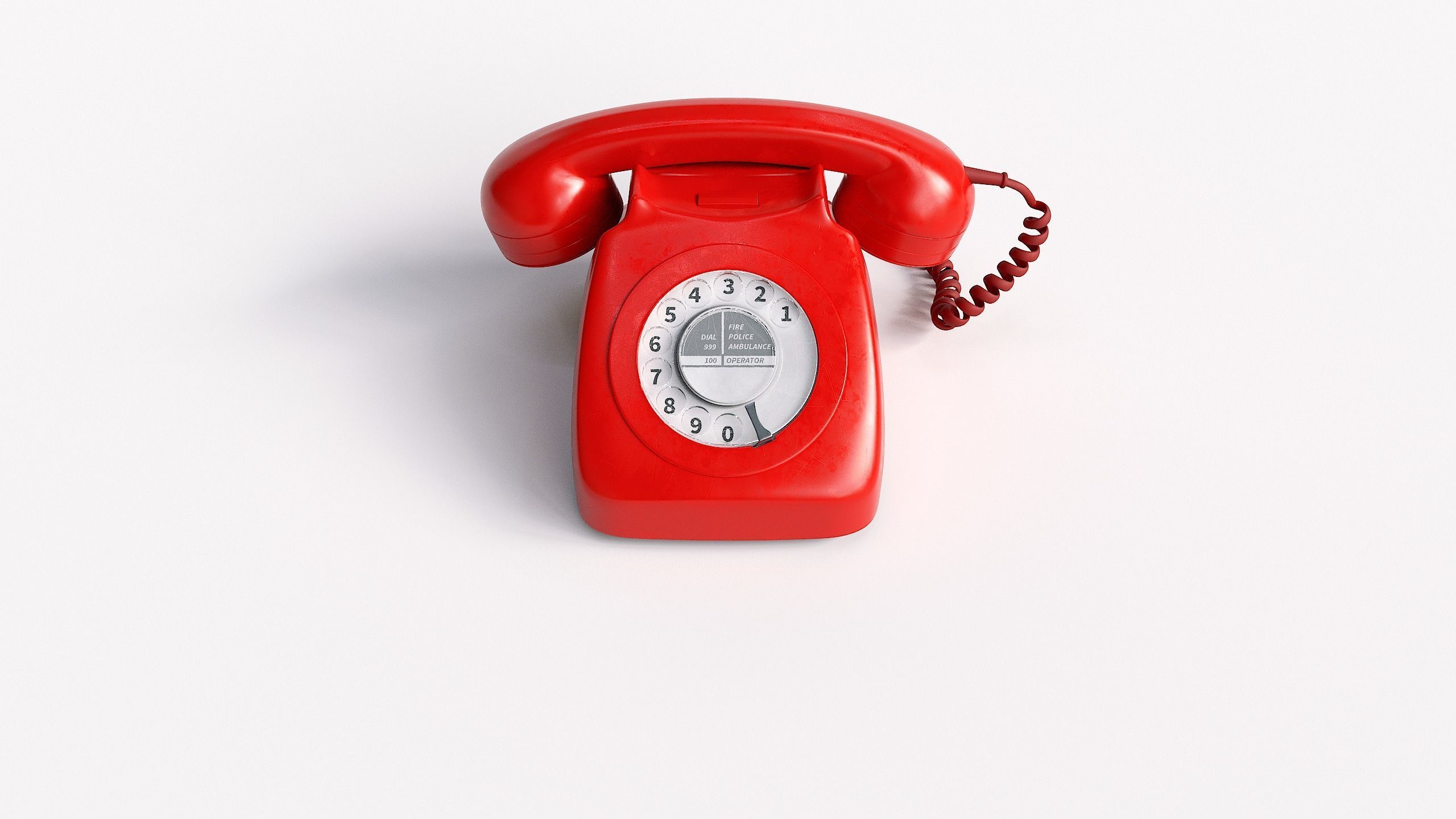 Retro Rotary Red Telephone - 3D Model 3D model | CGTrader
