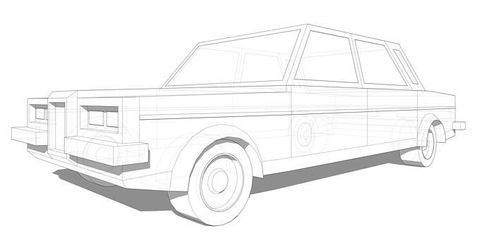 Funny Simple Car 3D model | CGTrader