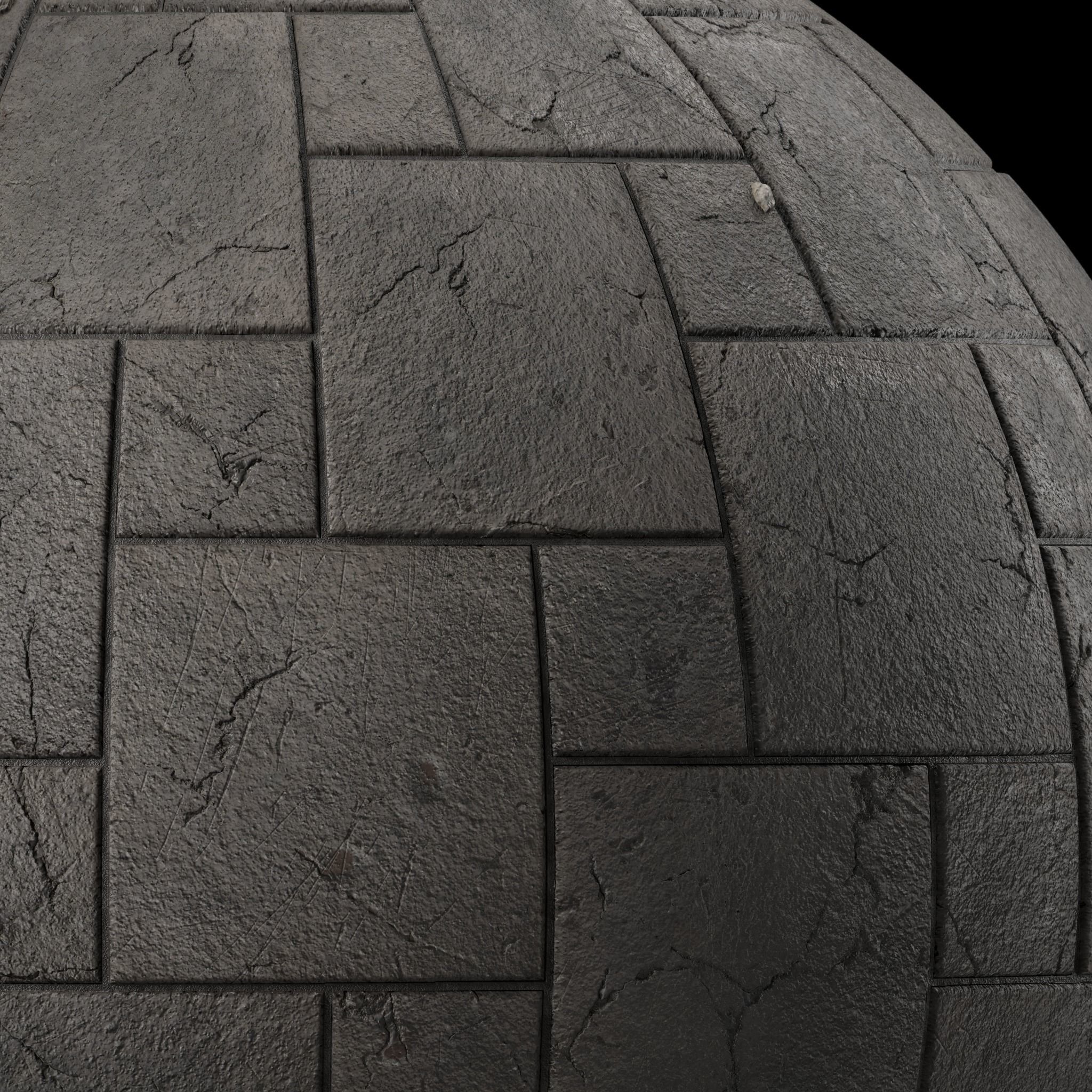 Texture Tile Materials 35- Concrete Tiling By Gravel Sbsar Pbr Seamless ...