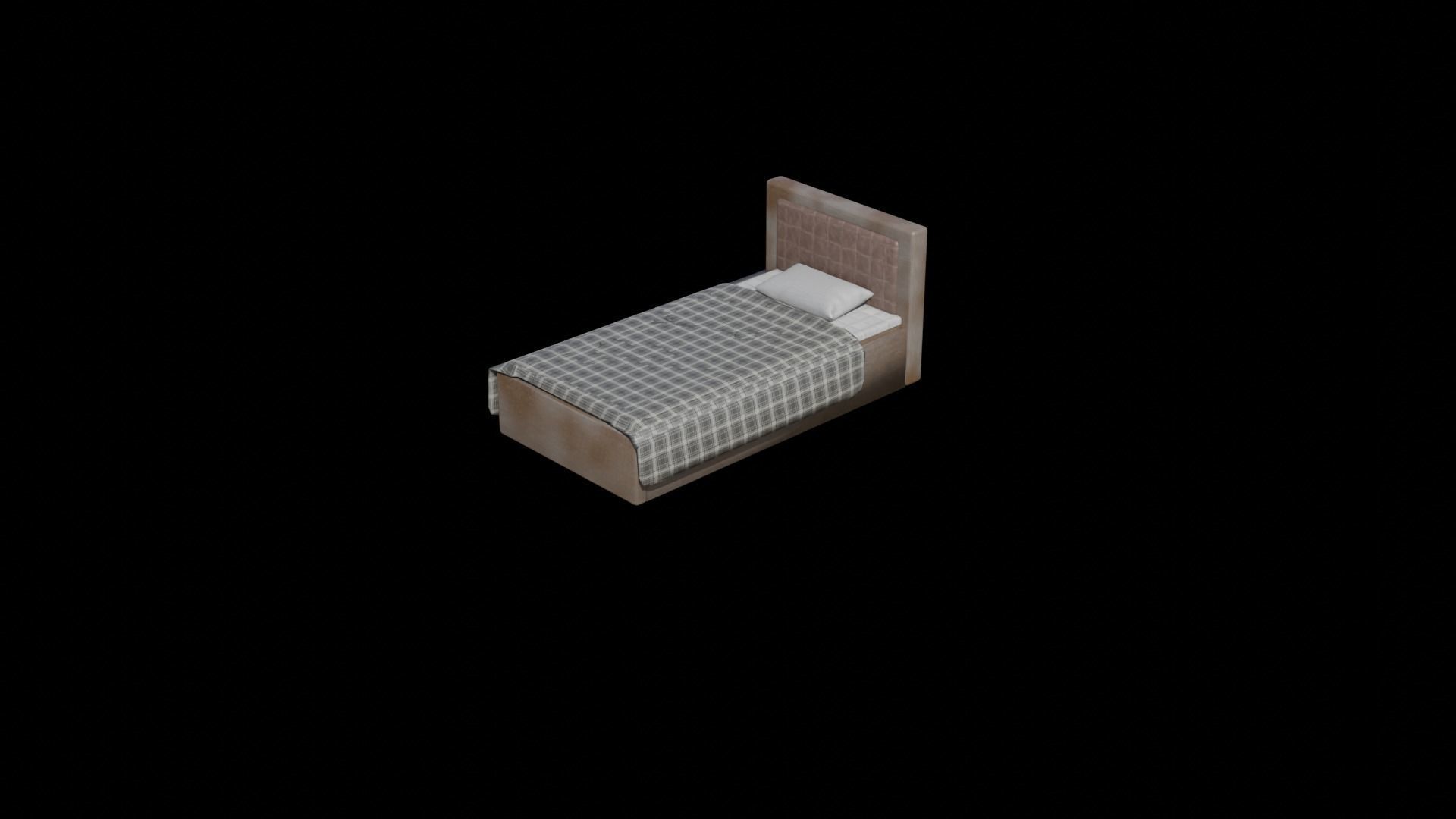 bed low poly free 3D model | CGTrader