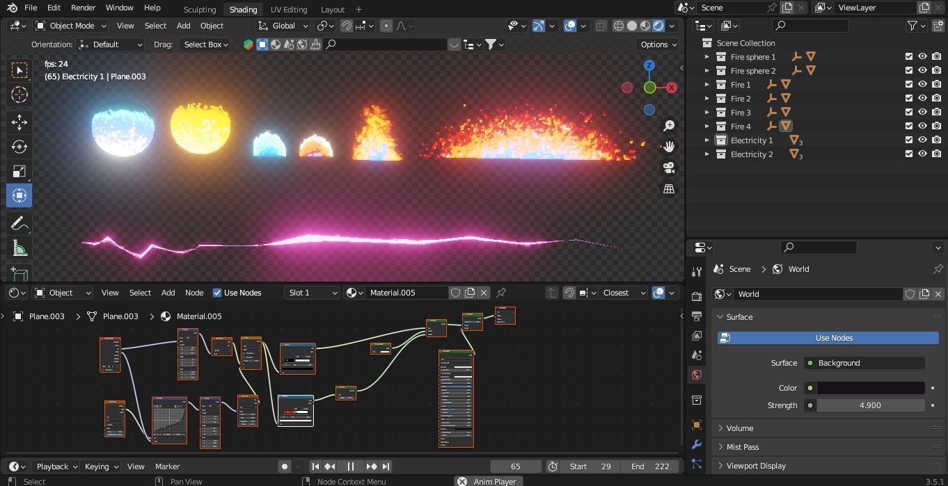 3D model Cartoon elements for blender animation VR / AR / low-poly ...