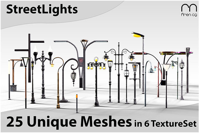 3D model Ac Streetlights VR / AR / low-poly | CGTrader
