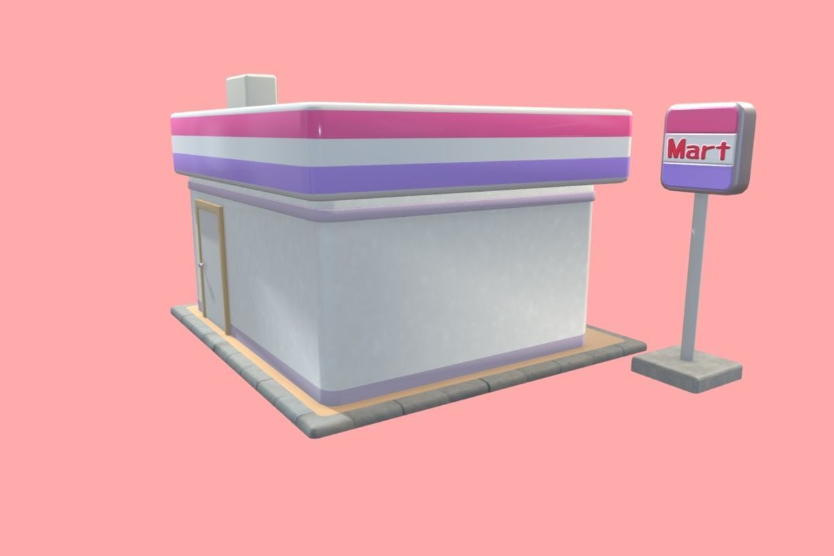 3D model Cute Japanese Convenience Store VR / AR / low-poly | CGTrader