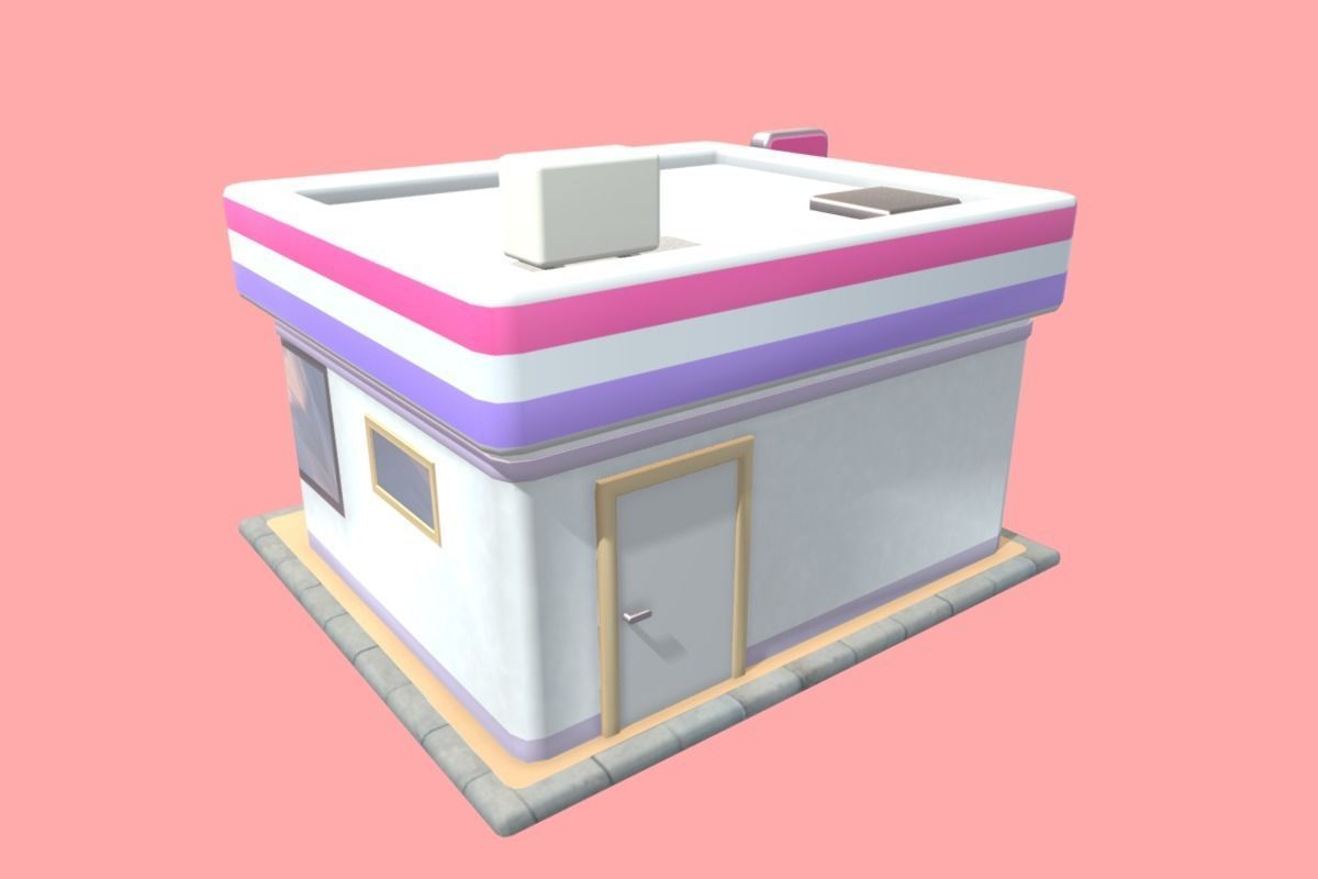 3D model Cute Japanese Convenience Store VR / AR / low-poly | CGTrader