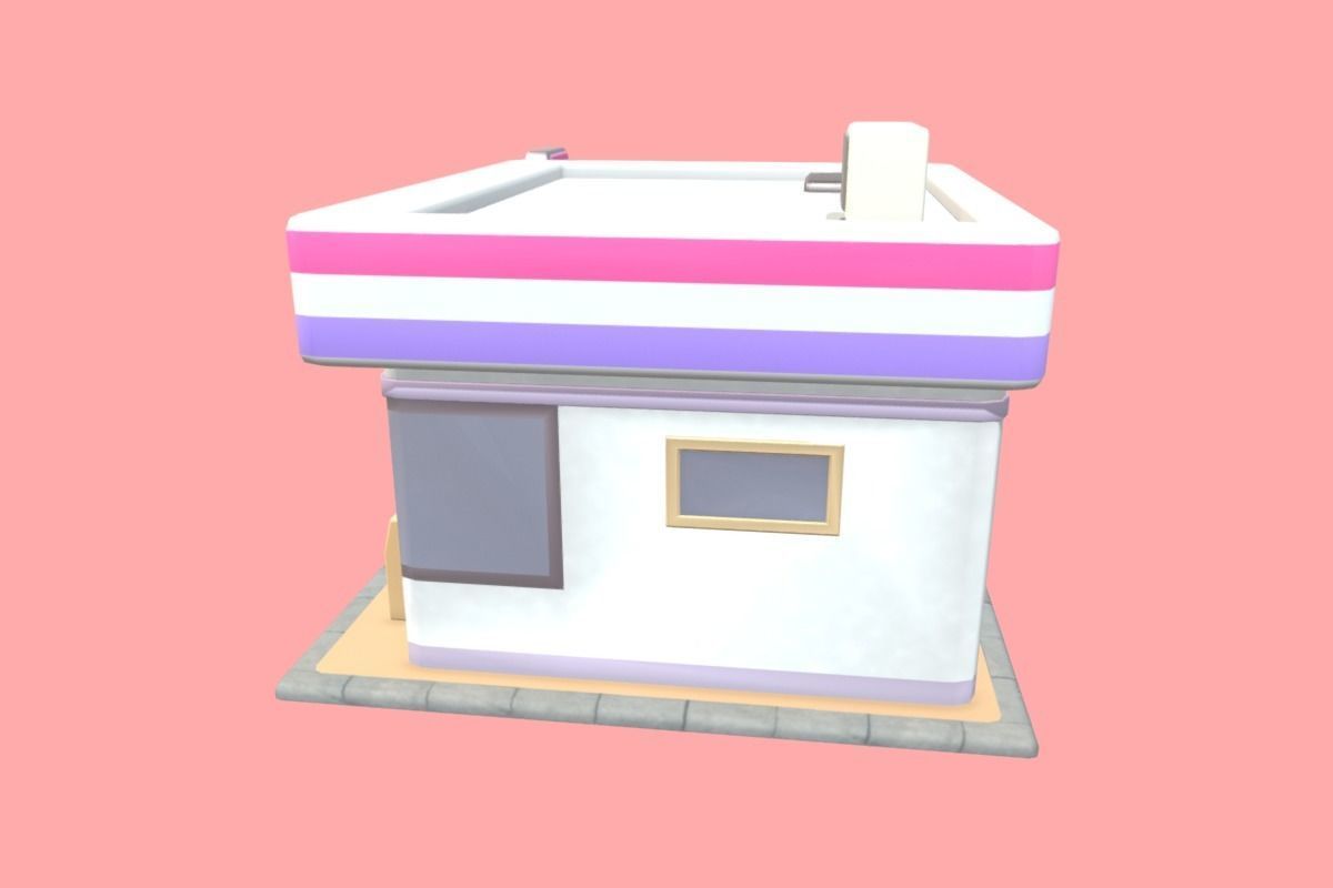 3D model Cute Japanese Convenience Store VR / AR / low-poly | CGTrader