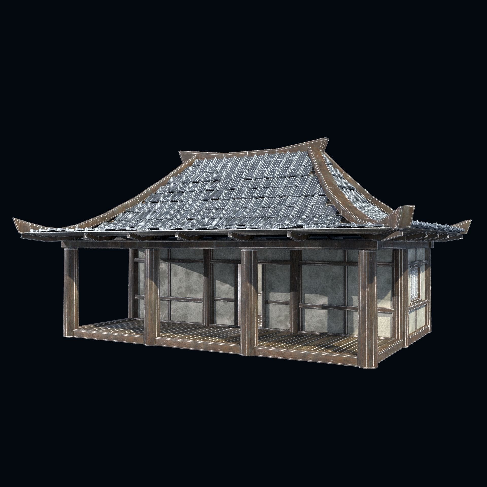3D model ASIAN JAPAN HOUSE ORIENTAL INDUSTRIAL CITY BUILDING COLLECTION ...