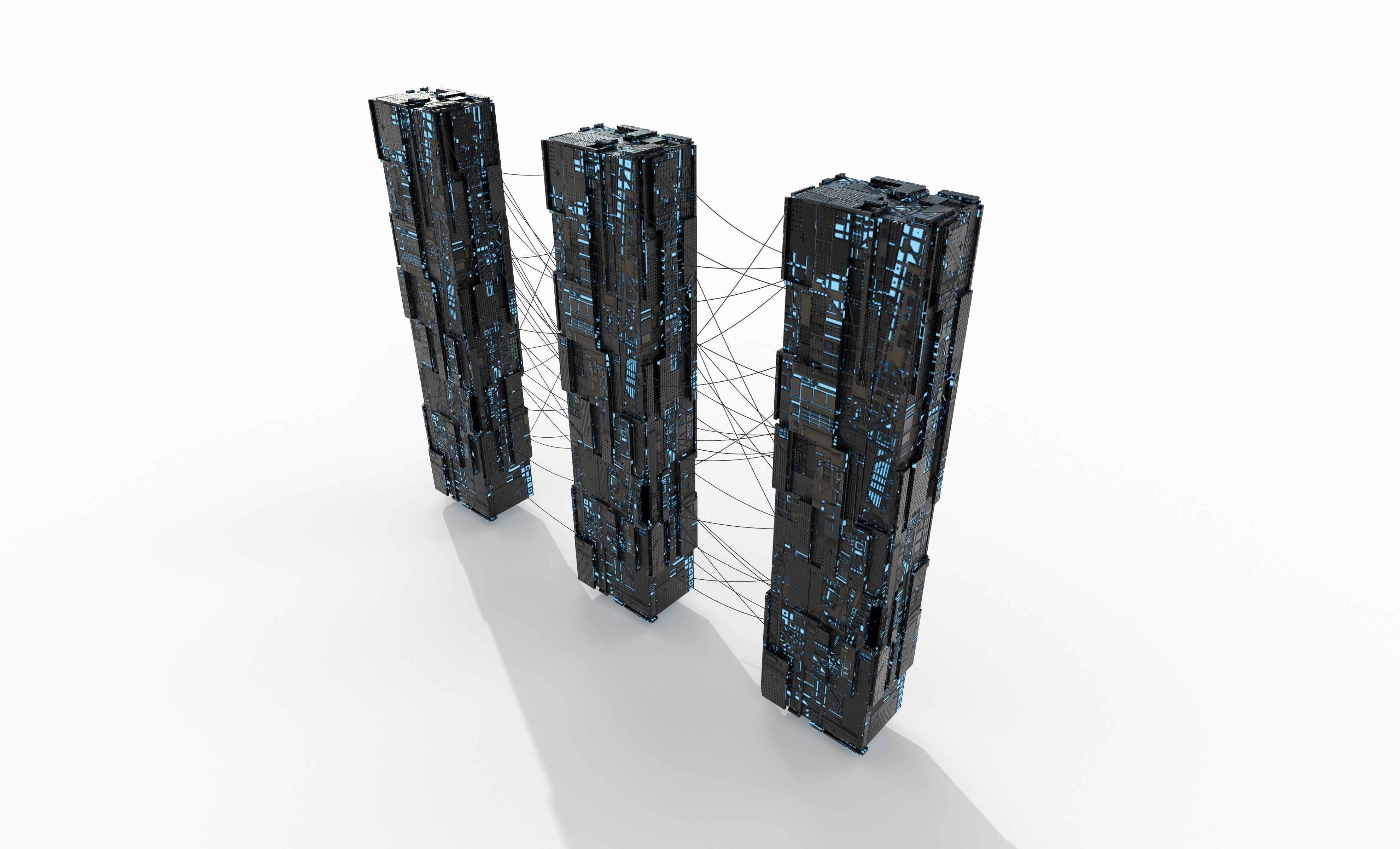 3D model sci-fi structures VR / AR / low-poly | CGTrader