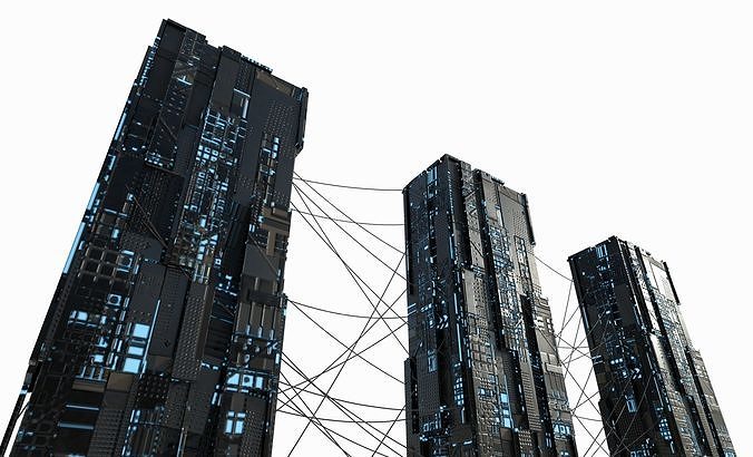 3D model sci-fi structures VR / AR / low-poly | CGTrader