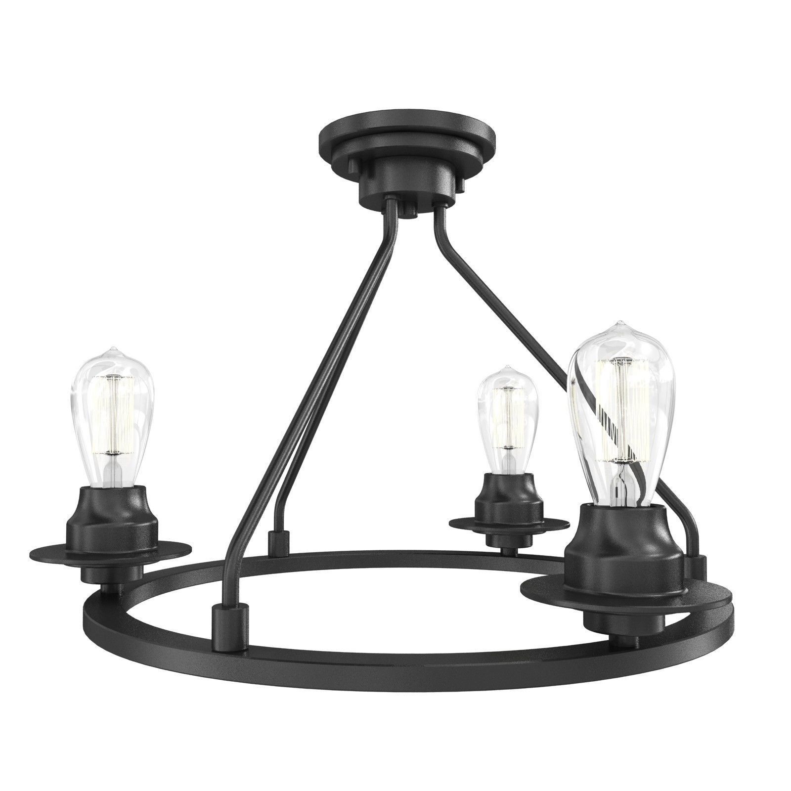 Progress lighting Debut Collection Three Light Semi-Flush 3D model ...