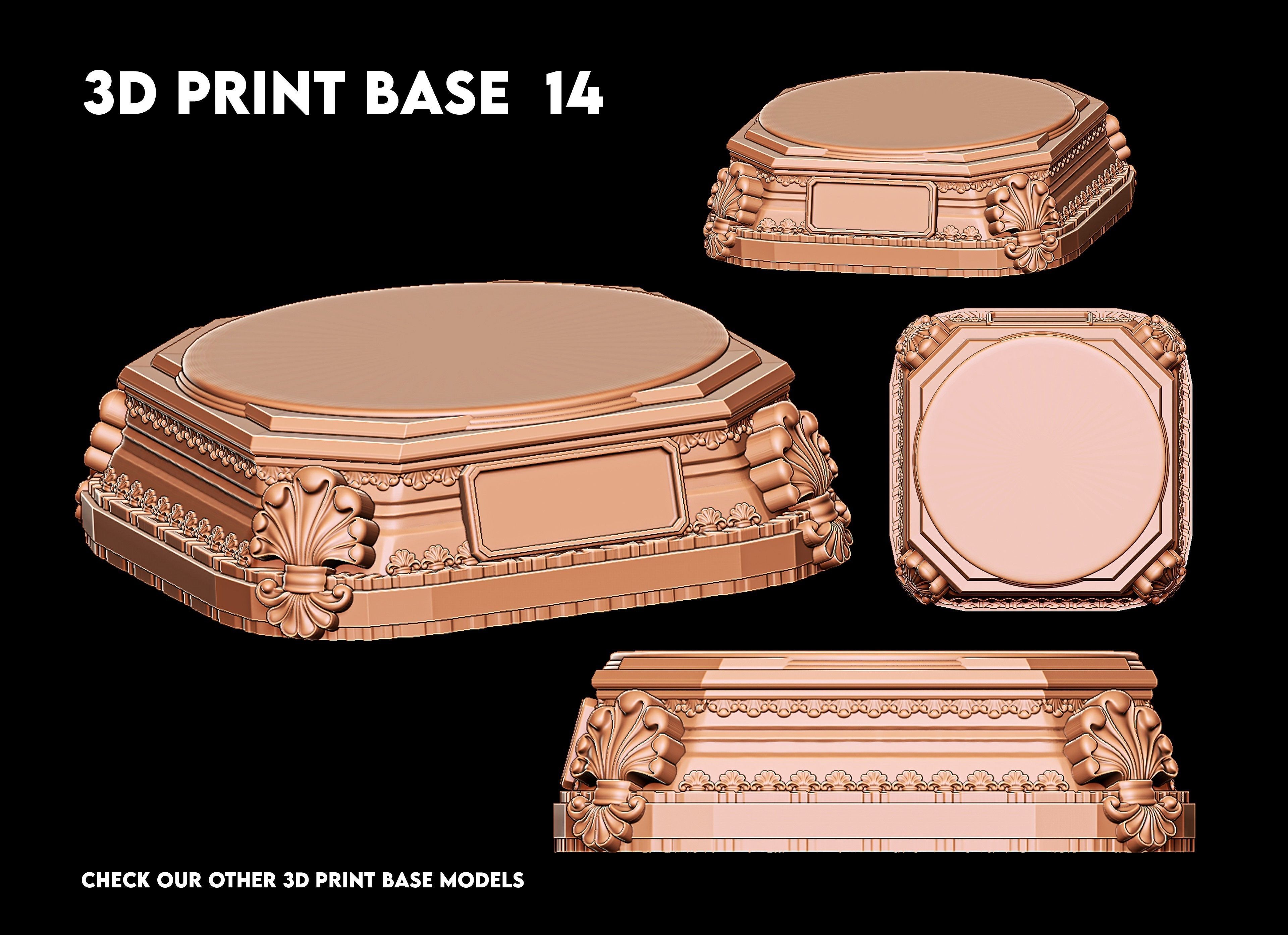 3D Print Base 14 3D model 3D printable | CGTrader