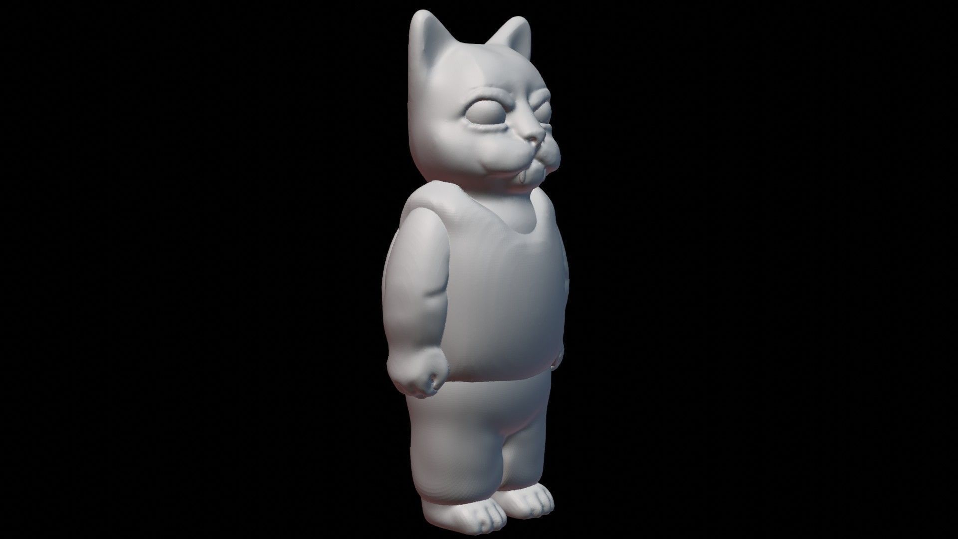Cartoon Angry Kitty Boy 3D model 3D printable | CGTrader