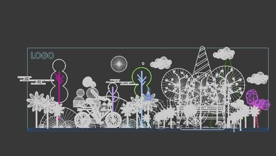 Cartoon Art Exhibition Window display 3D model | CGTrader