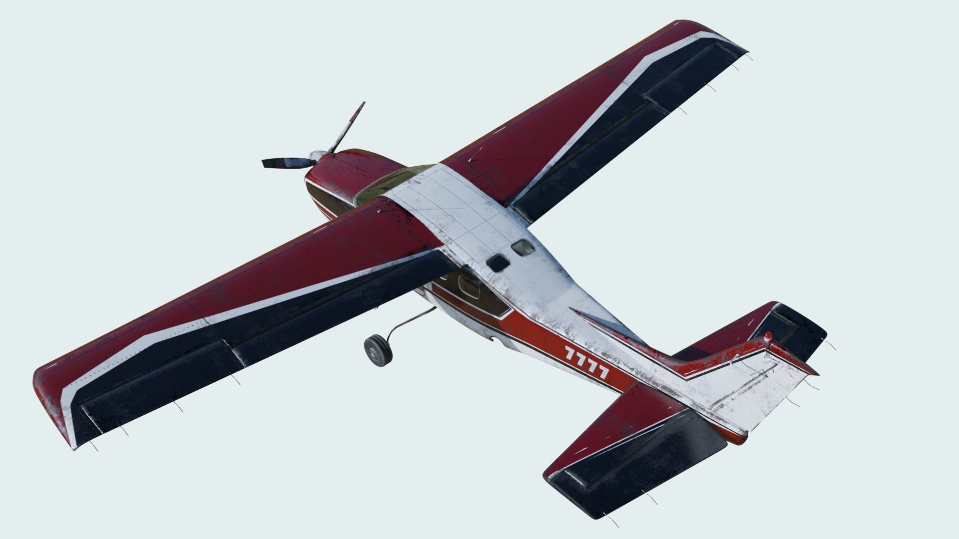 3D model 3D Old Cessna 210 model VR / AR / low-poly | CGTrader