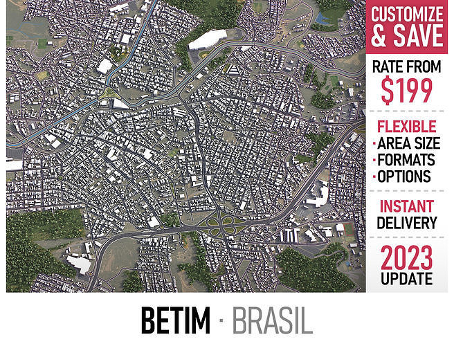 3D model Betim - 3D City Model VR / AR / low-poly | CGTrader