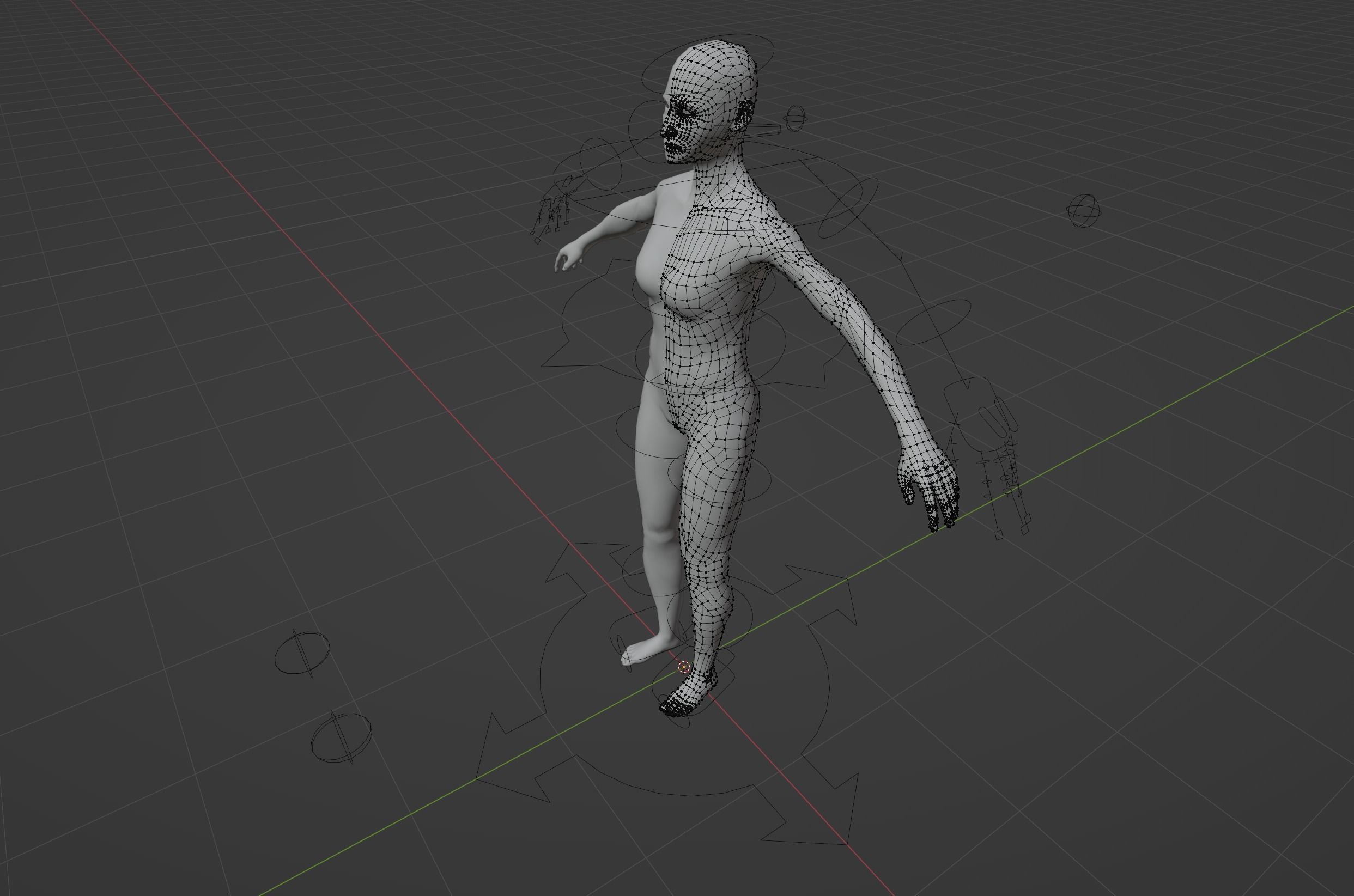 3D model Rigged Female Base Mesh VR / AR / low-poly | CGTrader