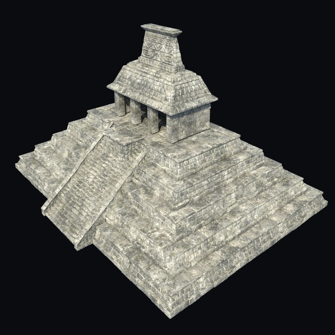 3D model TEMPLE ANCIENT AZTEC MAYAN INCA STONE PLATFORM STAIRS ...