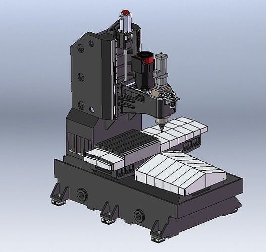 Vertical Milling Machine BT40 3D model | CGTrader