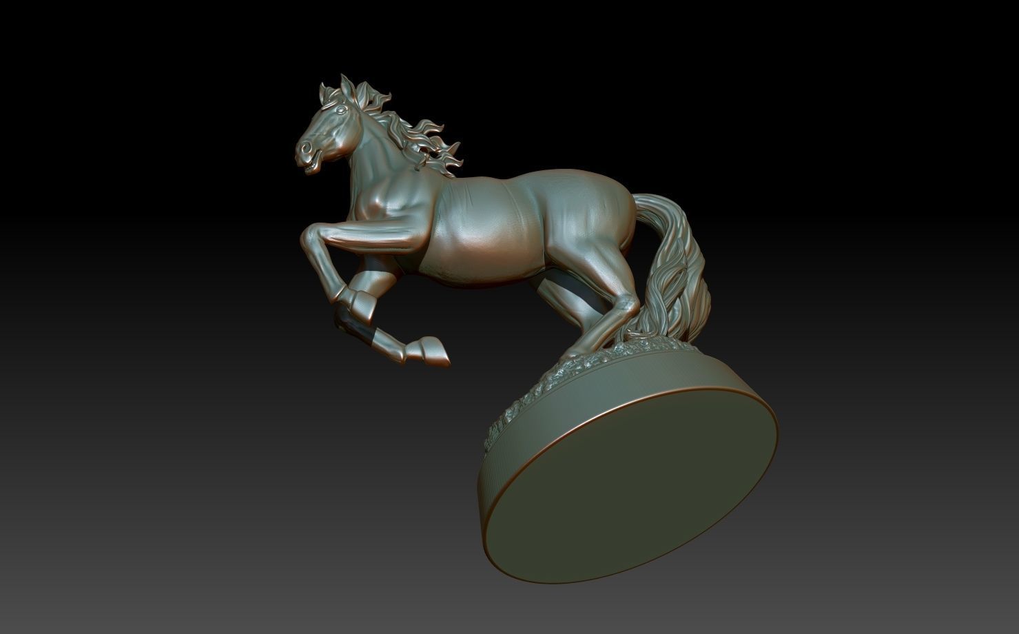 Rearing horse 3D print model 3D model 3D printable | CGTrader