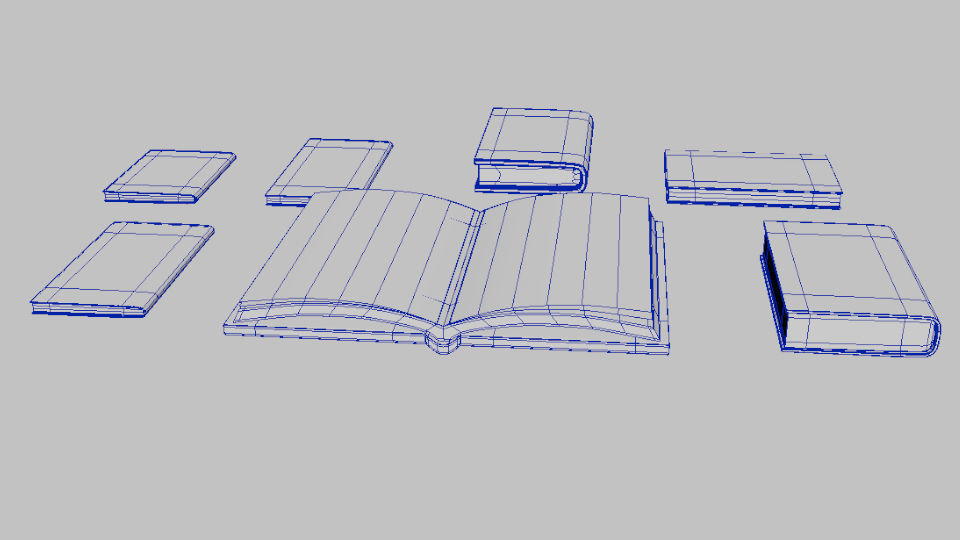 Books and notebook 3D model 3D printable | CGTrader