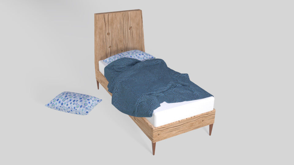 Messy Bed 3D model 3D printable | CGTrader