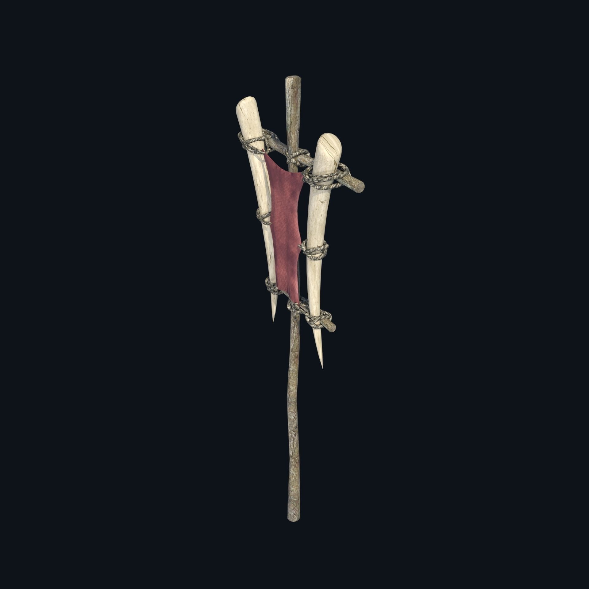 3D model ORC TOTEM BANNER SIGN FORT CAMP ORCISH BARRICADE COLLECTION VR ...