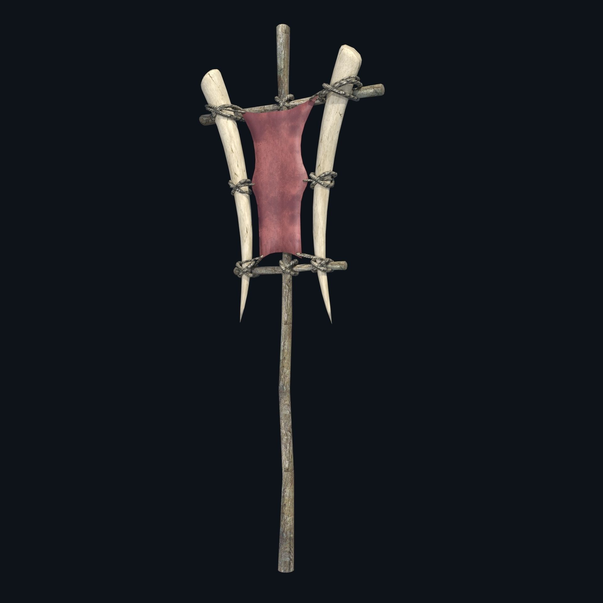 3D model ORC TOTEM BANNER SIGN FORT CAMP ORCISH BARRICADE COLLECTION VR ...