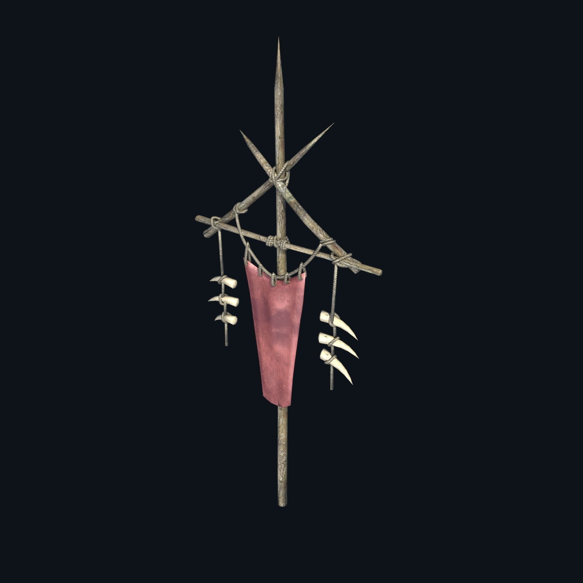 3D model ORC TOTEM BANNER SIGN FORT CAMP ORCISH BARRICADE COLLECTION VR ...