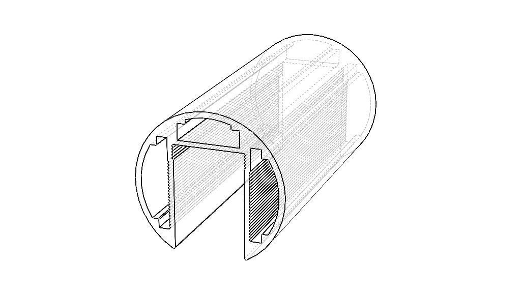 3D model Aluminum Extruded Balustrade Handrail MOD AL-069sh VR / AR ...