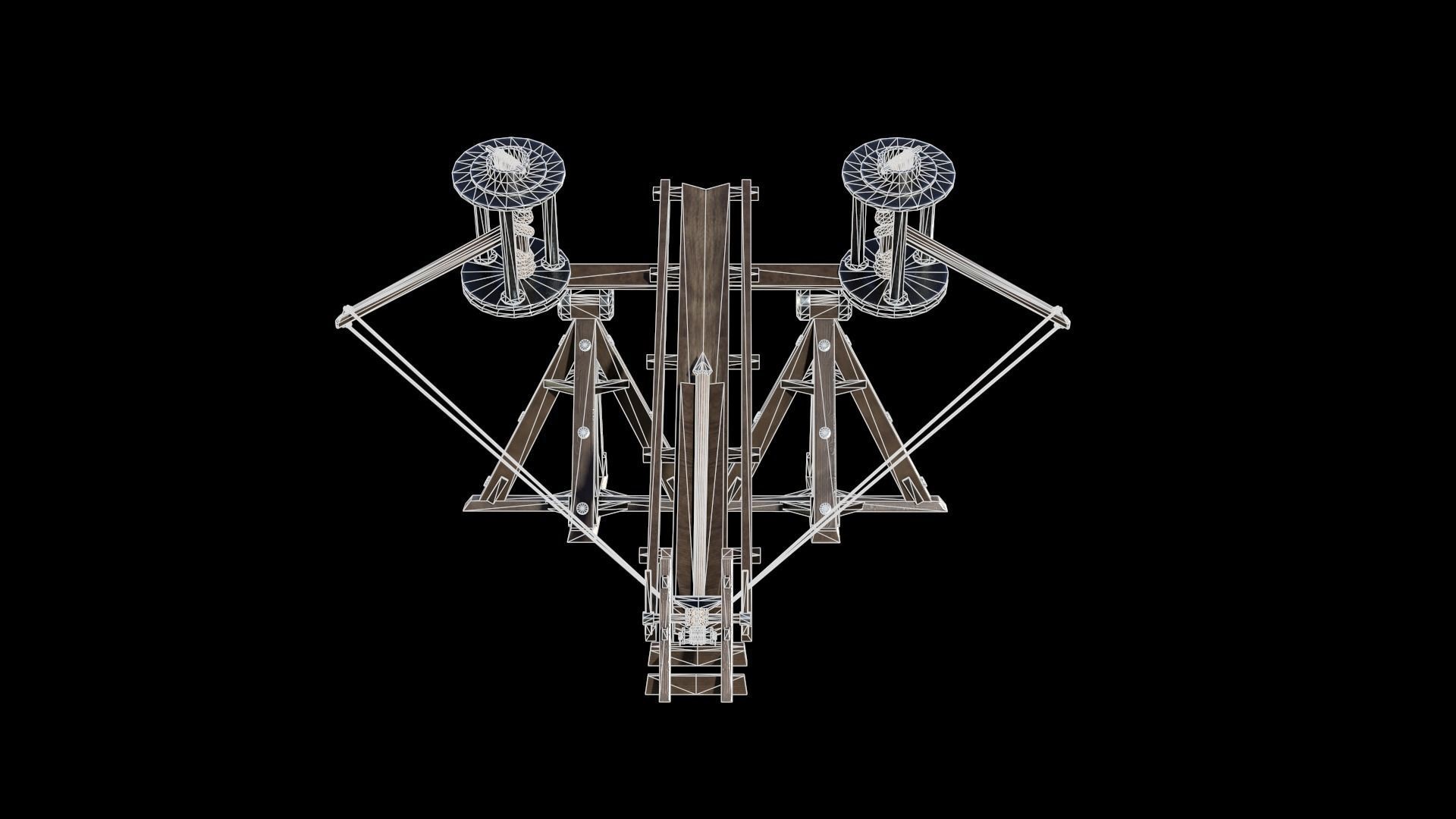 3D model Medieval Siege Weapon - Big Ballista VR / AR / low-poly | CGTrader