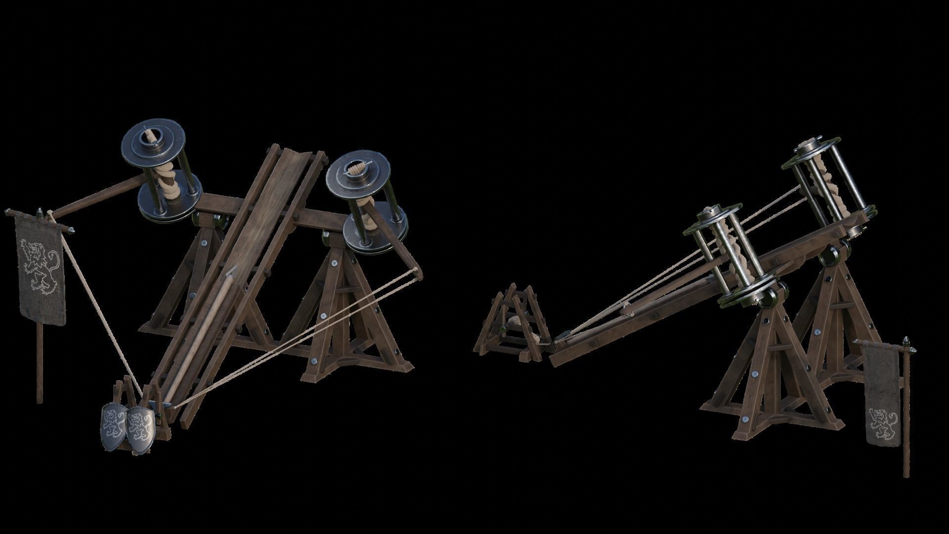 3D model Medieval Siege Weapon - Big Ballista VR / AR / low-poly | CGTrader