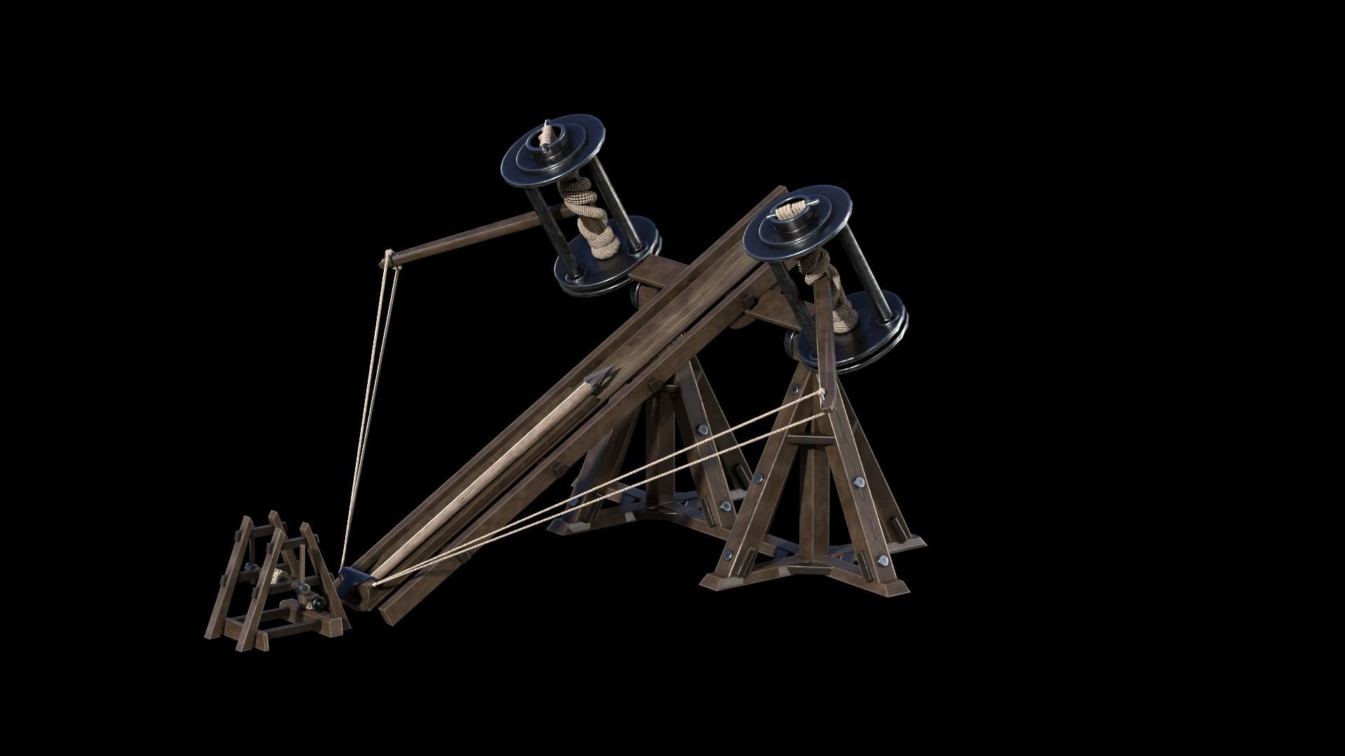 3D model Medieval Siege Weapon - Big Ballista VR / AR / low-poly | CGTrader