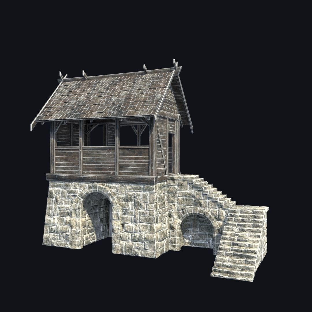 3D model FORT MEDIEVAL CASTLE FORTRESS BAST RUIN TOWER COLLECTION ...