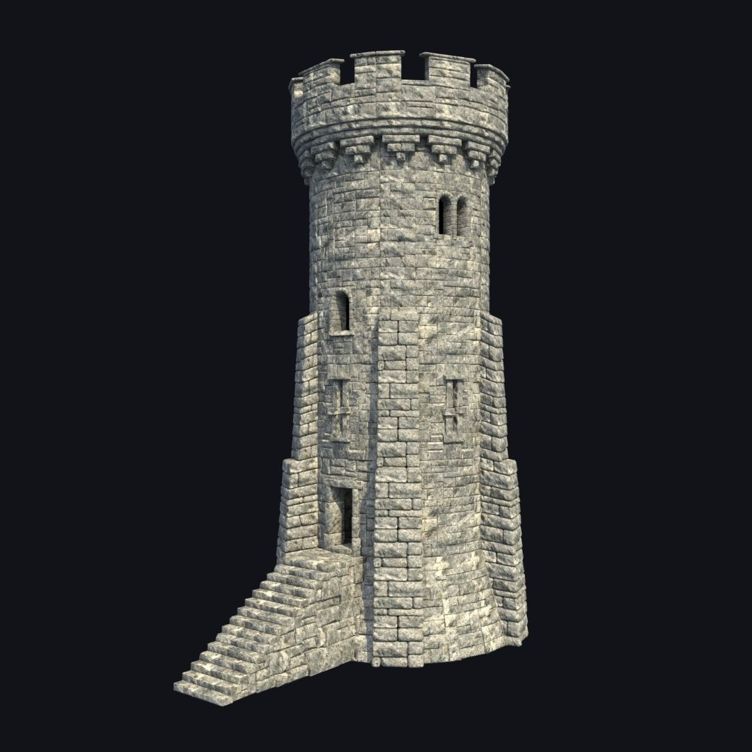 3D model FORT MEDIEVAL CASTLE FORTRESS BAST RUIN TOWER COLLECTION ...