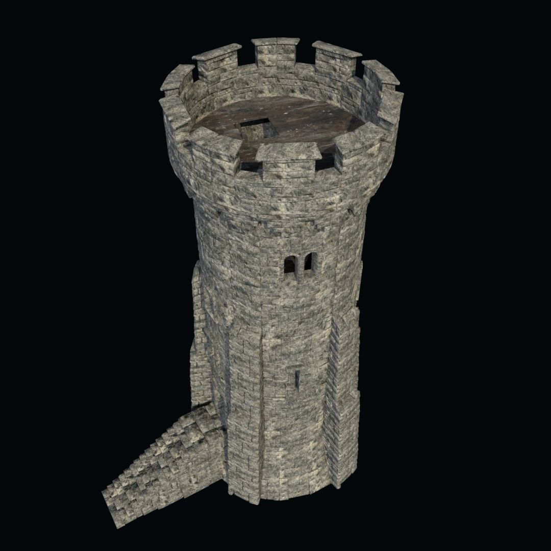 3D model FORT MEDIEVAL CASTLE FORTRESS BAST RUIN TOWER COLLECTION ...