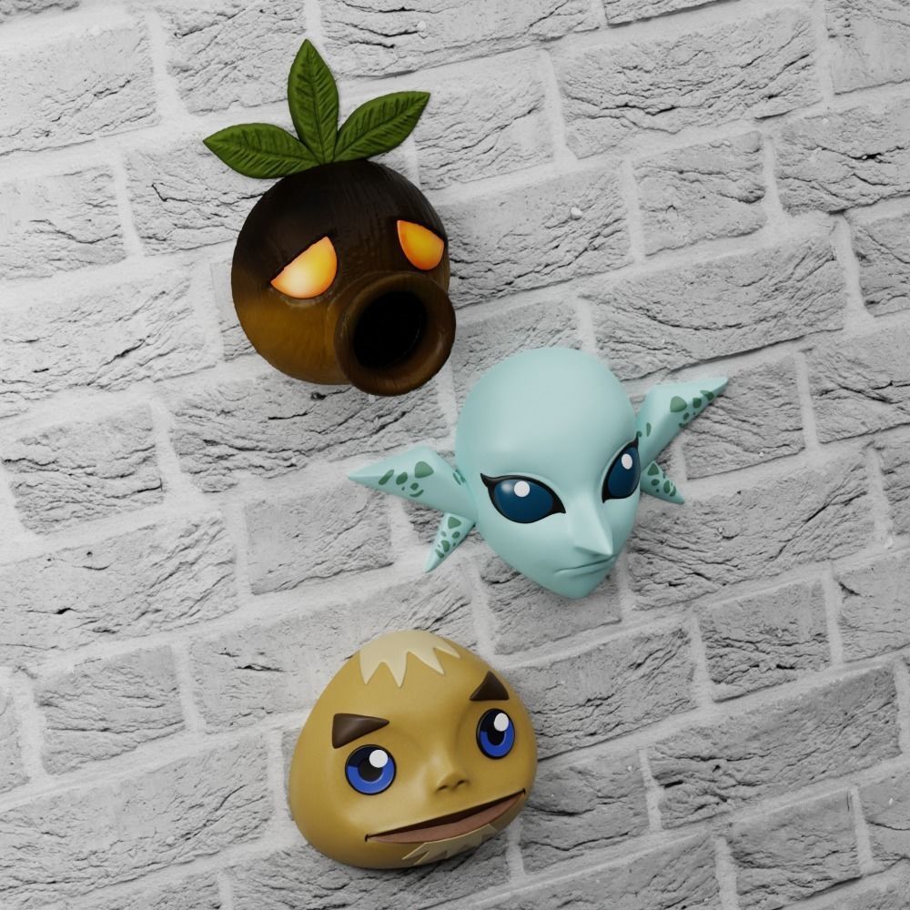 Zelda Wall Decor Majora Mask Deku Goron Zora 3D model | CGTrader
