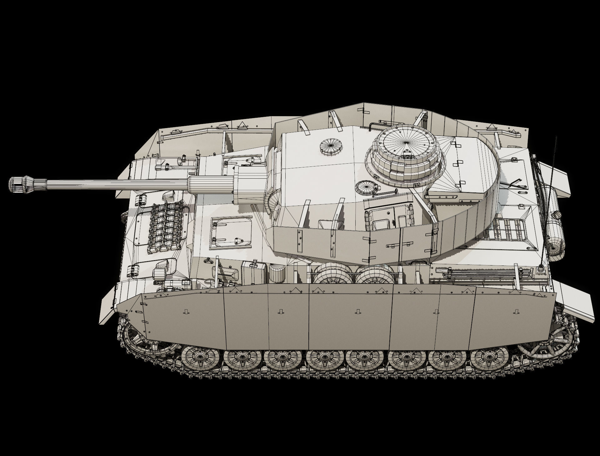 Panzer IV Ausf H - Base Mesh 3D model | CGTrader