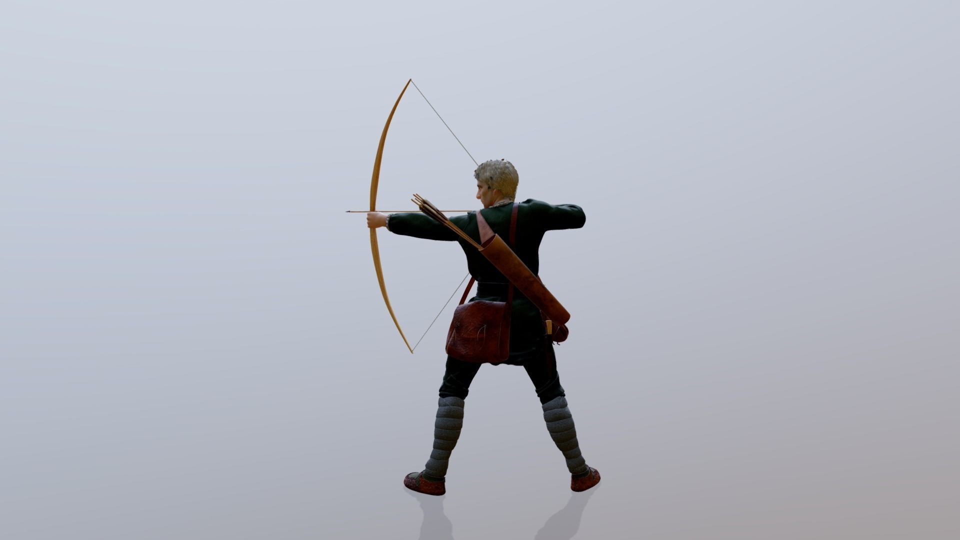 3D model 3D - Gothic Archer in Traditional Attire - best quality VR ...