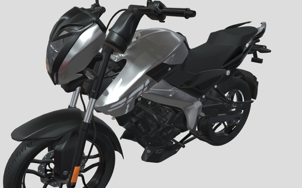 Silver Motorcycle 3D model | CGTrader