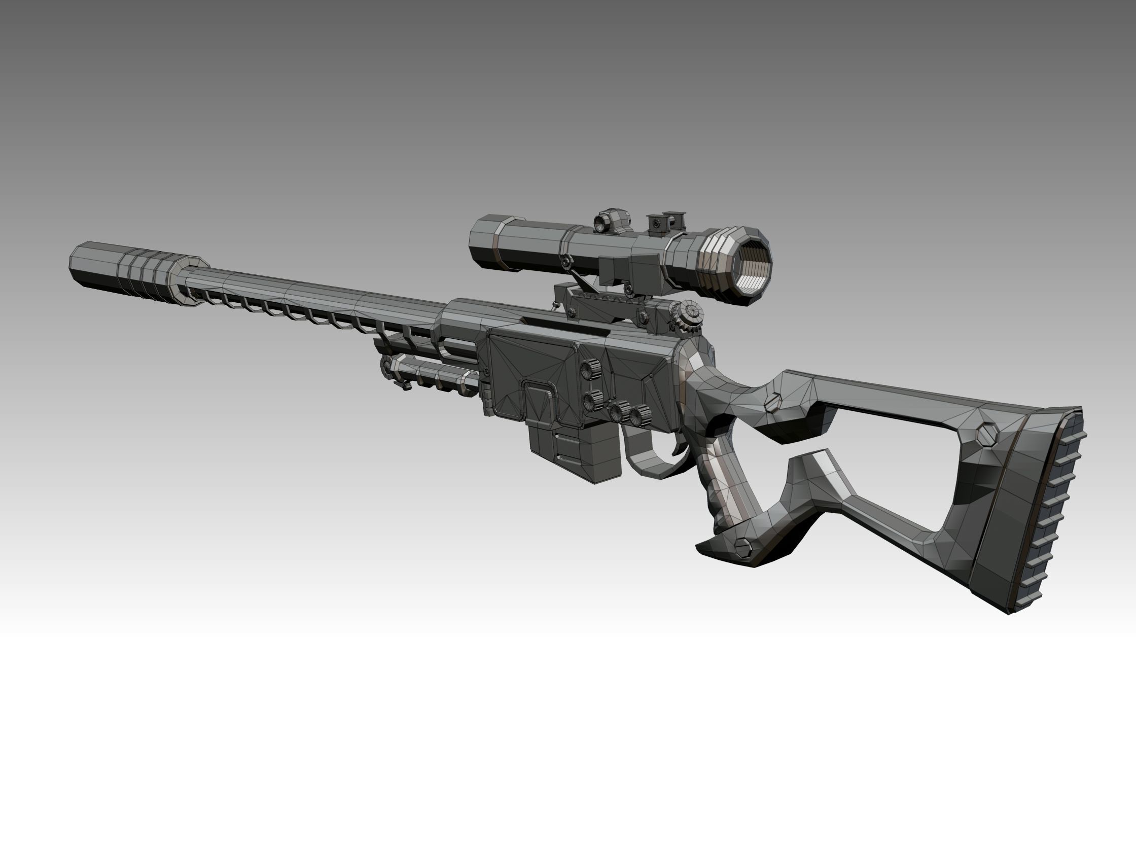 3D model Sniper Rifle VR / AR / low-poly | CGTrader