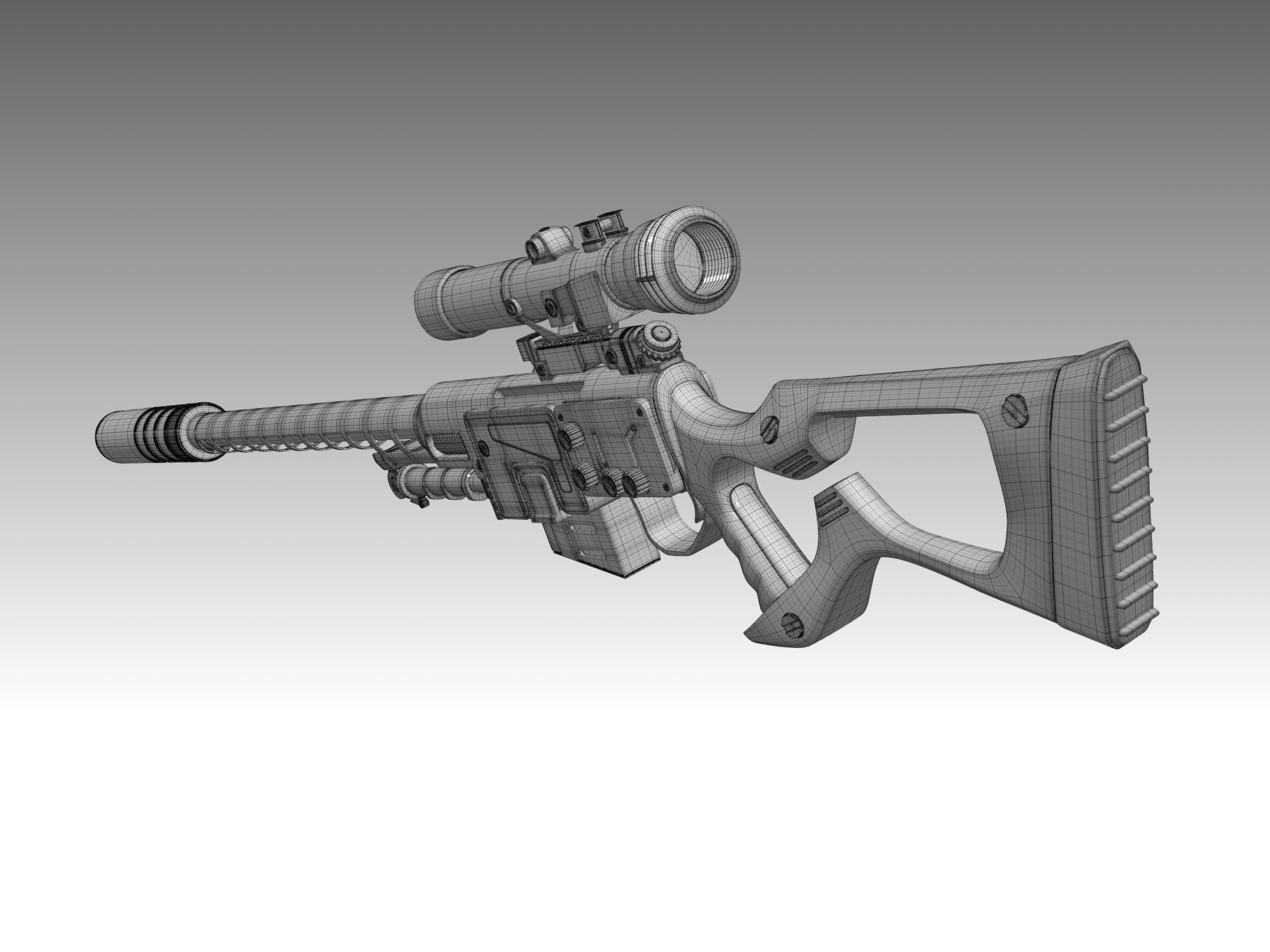 3D model Sniper Rifle VR / AR / low-poly | CGTrader