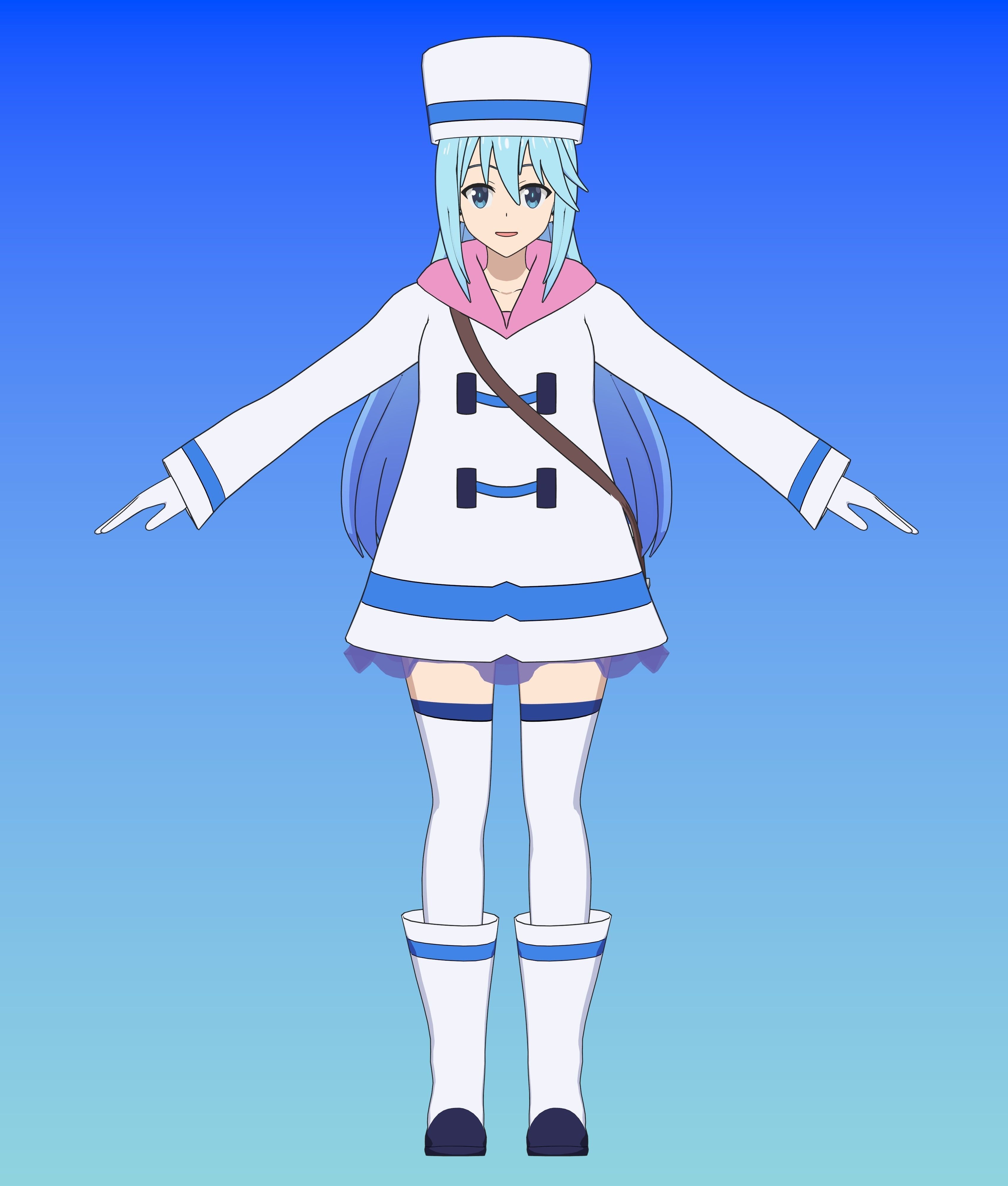 3D model Pack Aqua Goddess - Konosuba - 3D Model Blender VR / AR / low-poly | CGTrader