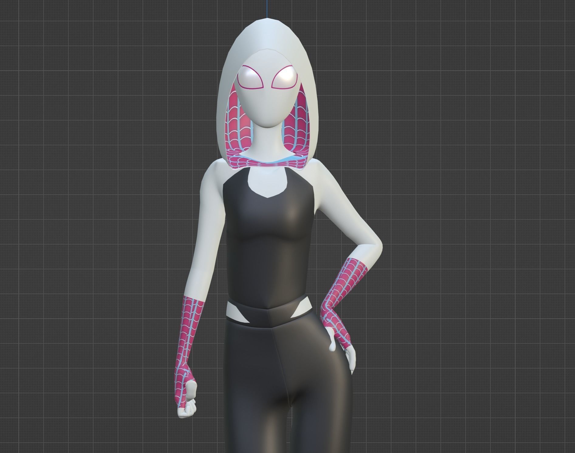 Spider Gwen SpiderMan Across the Spider Verse 3D model rigged | CGTrader
