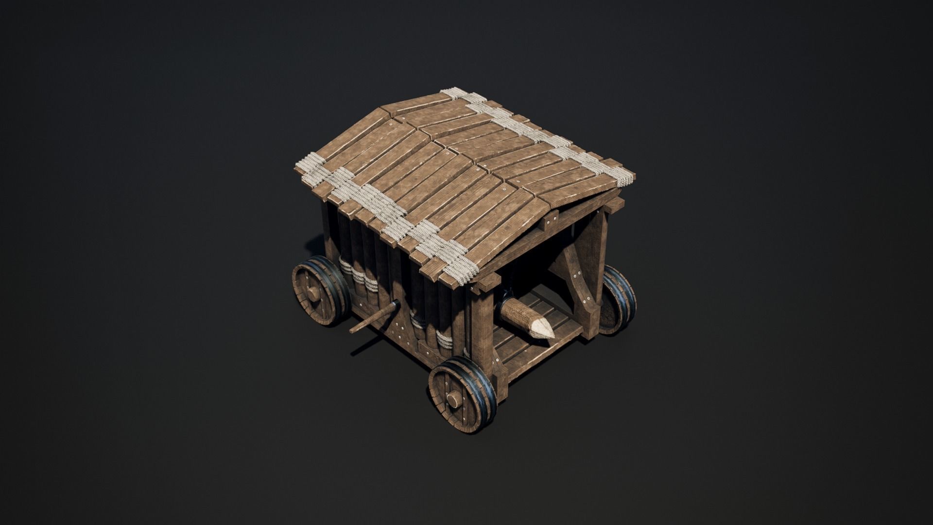 3D model Medieval Siege Weapon - Heavy Battering ram VR / AR / low-poly ...