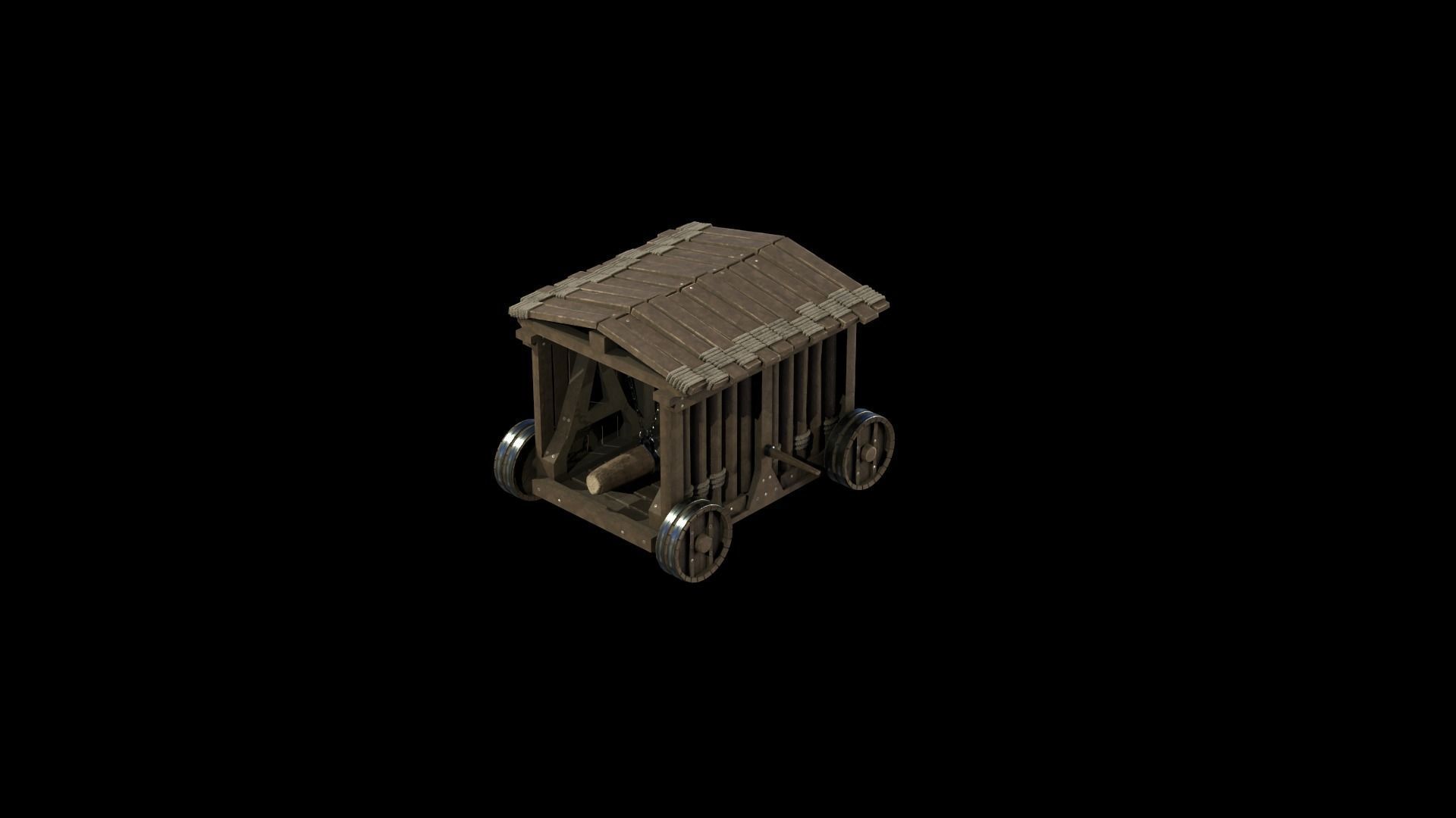 3D model Medieval Siege Weapon - Heavy Battering ram VR / AR / low-poly ...