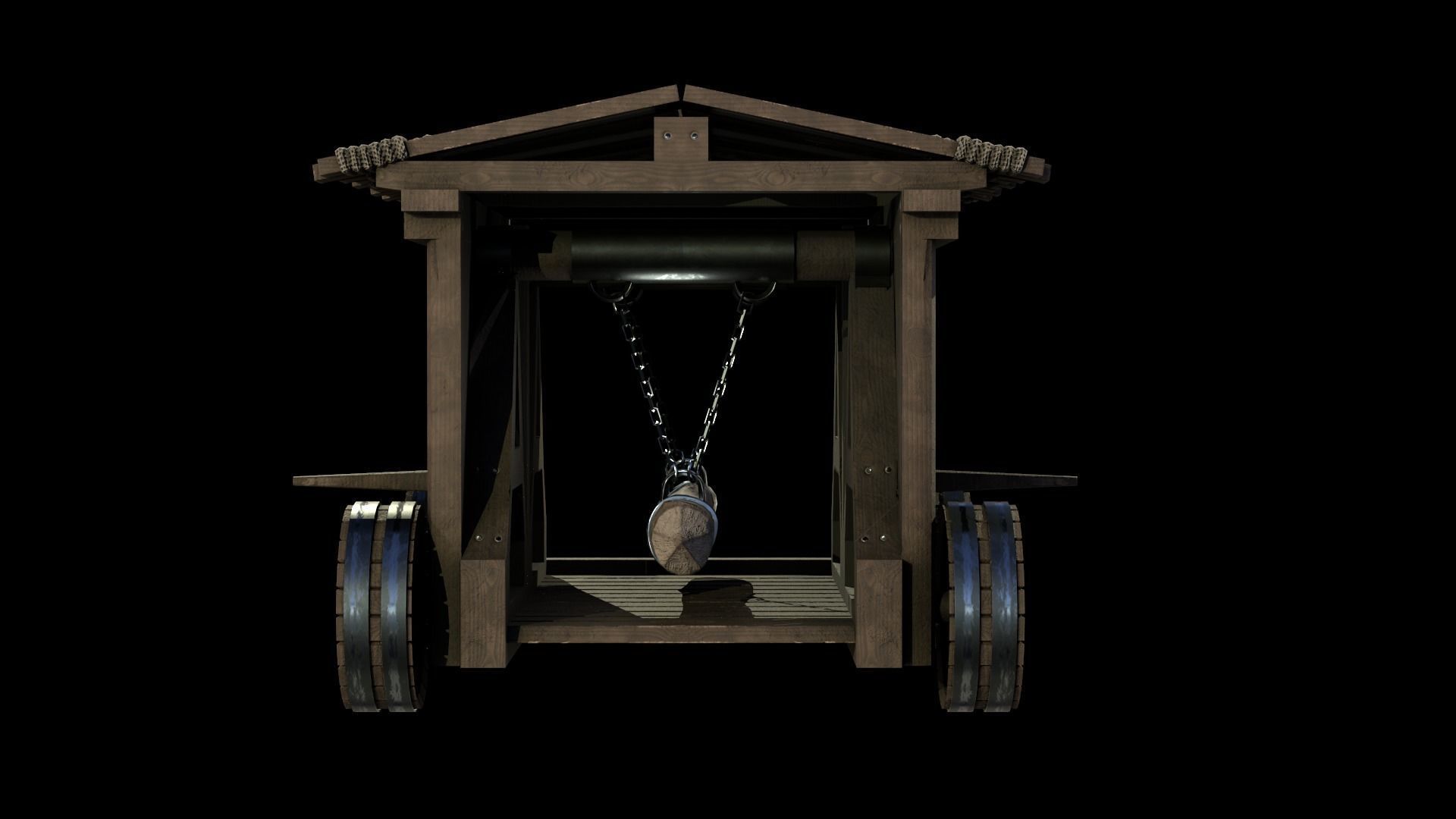 3D model Medieval Siege Weapon - Heavy Battering ram VR / AR / low-poly ...